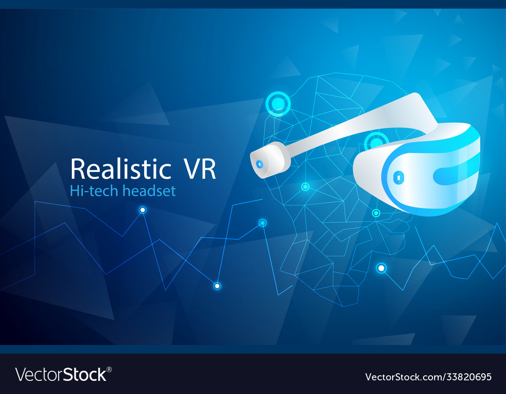 Visual realistic background with elements design Vector Image