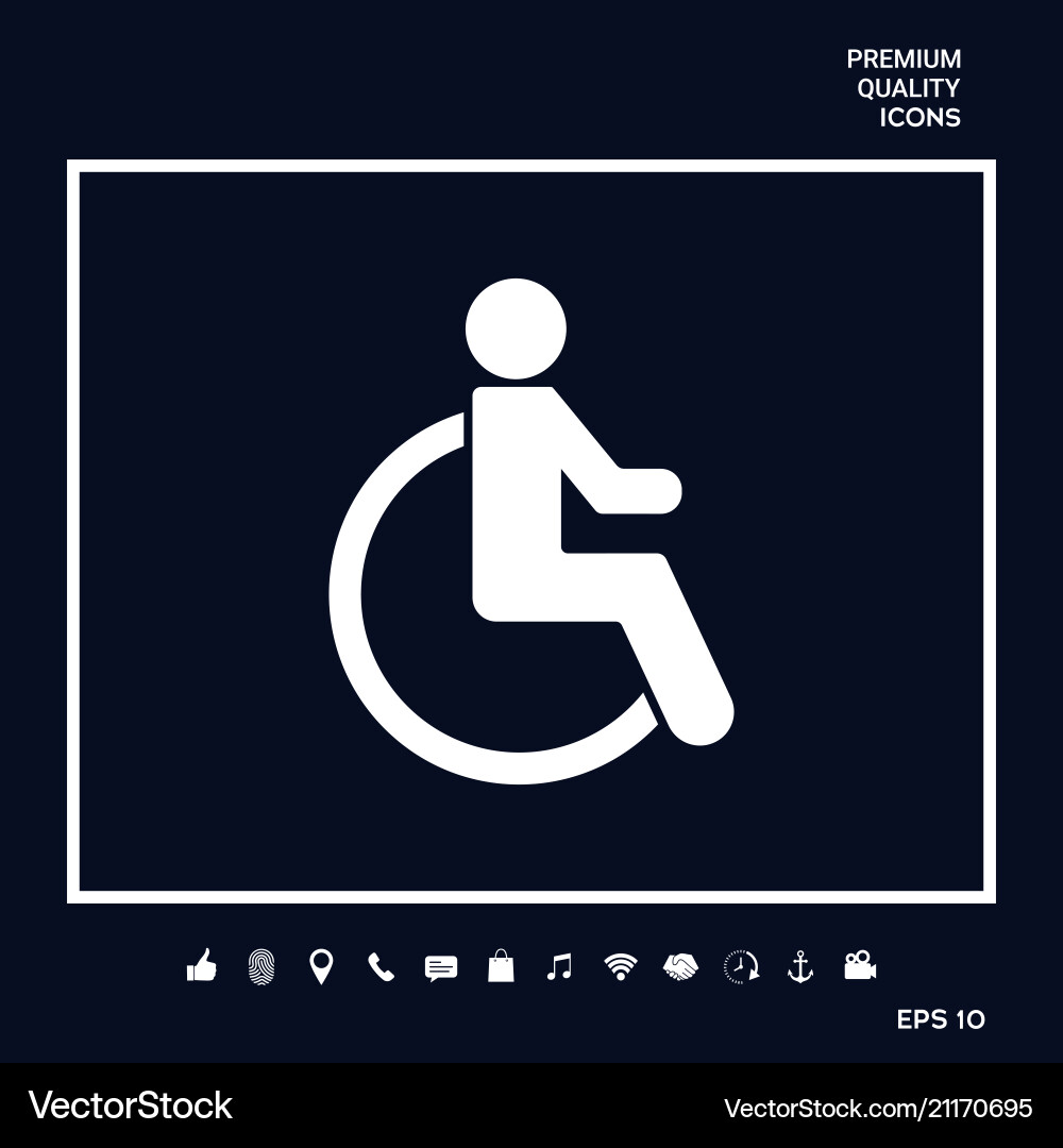Wheelchair handicap icon Royalty Free Vector Image