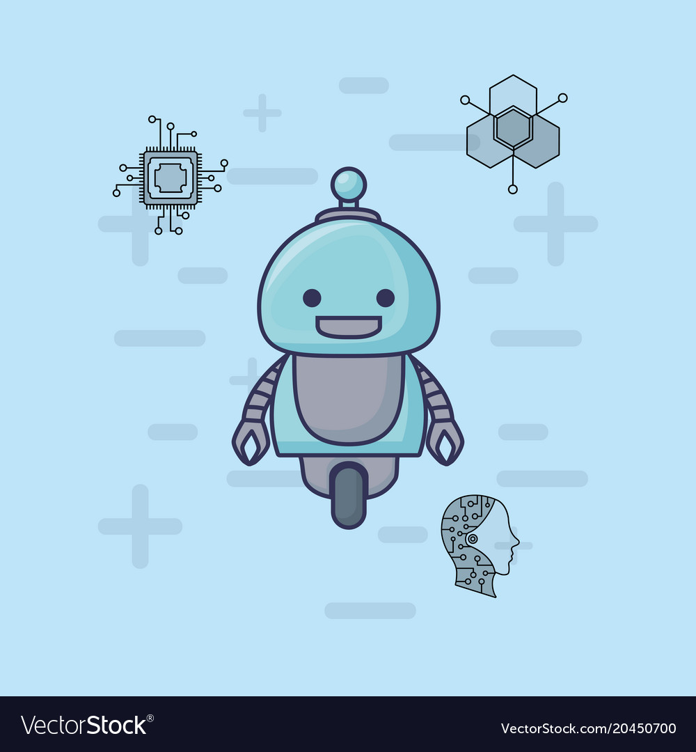 Artificial intelligence design Royalty Free Vector Image