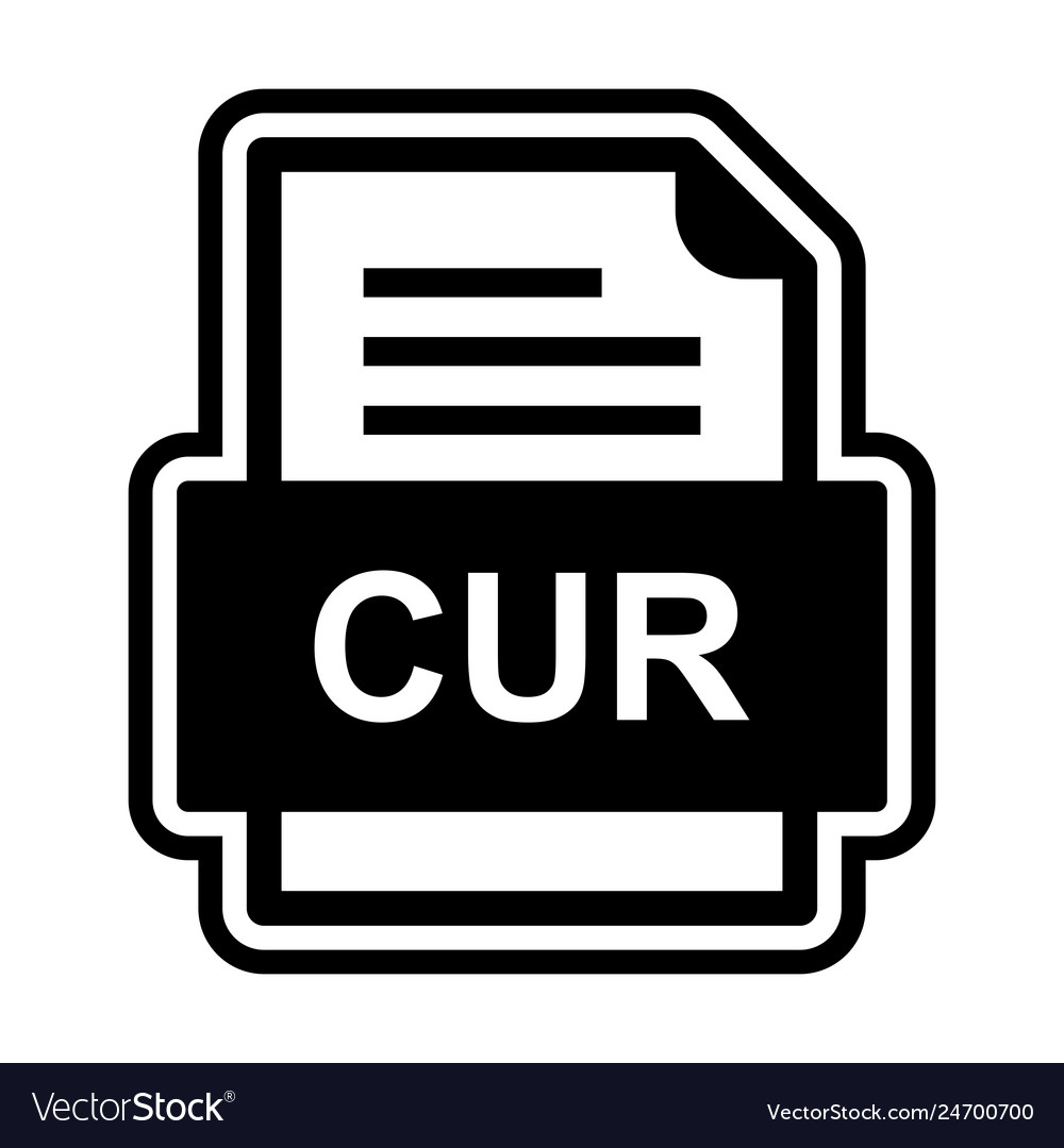 Cur file document icon Royalty Free Vector Image