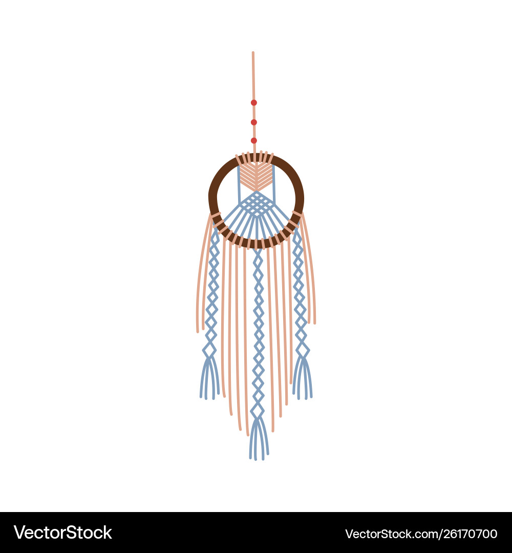 Handmade macrame icon dream catcher style indian Vector Image