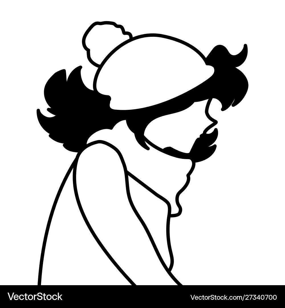 Isolated woman head design icon Royalty Free Vector Image