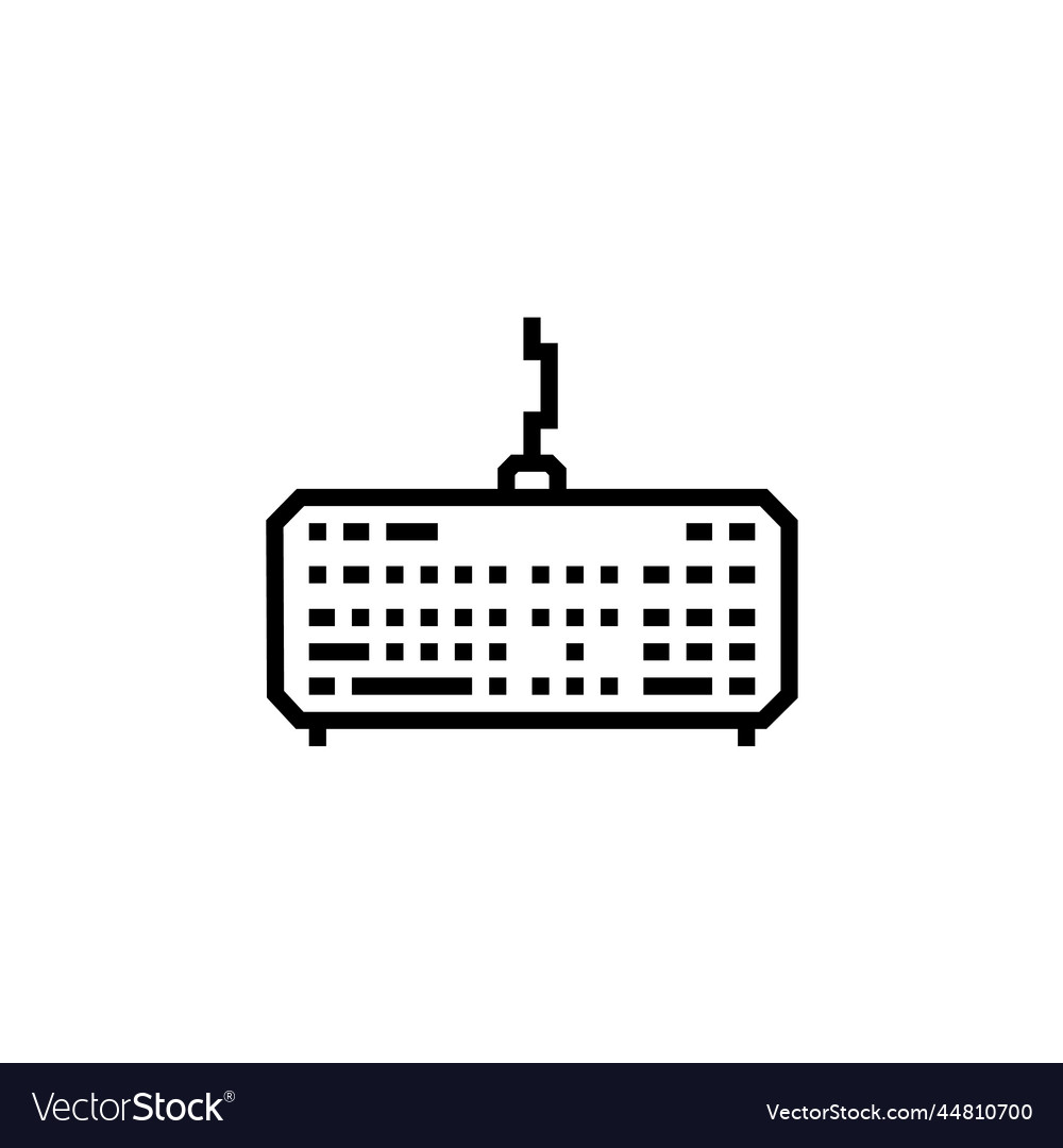 Keyboard Icon Computer Component Icon Outline Vector Image
