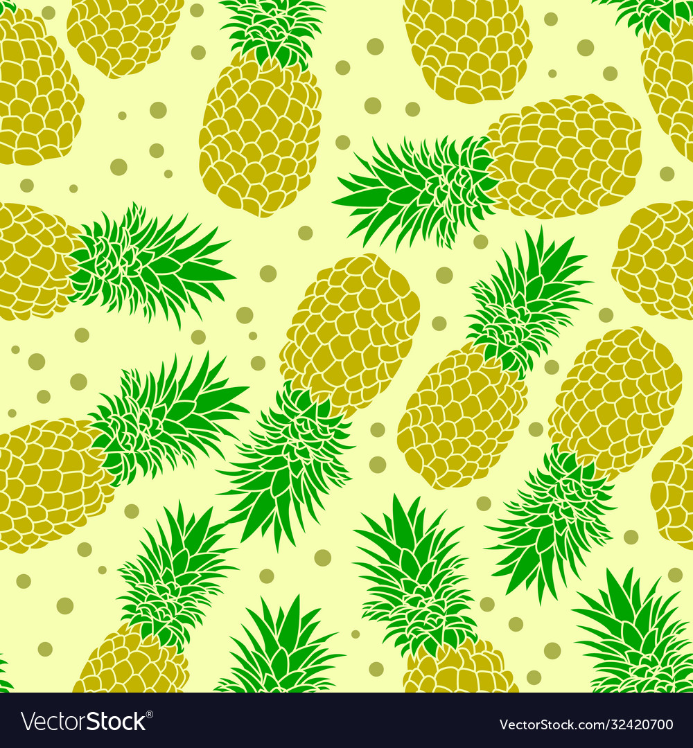Pineapple pattern design Royalty Free Vector Image