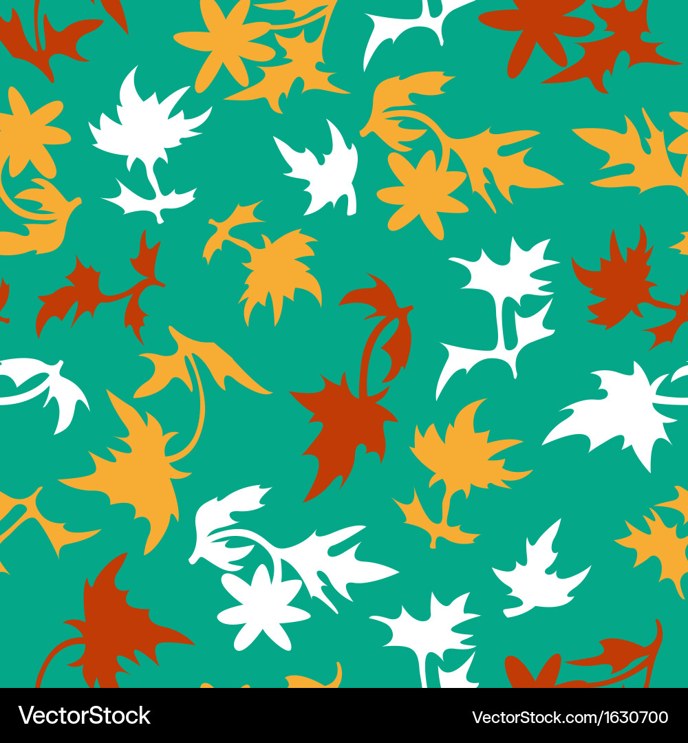 Seamless pattern with leaf Royalty Free Vector Image
