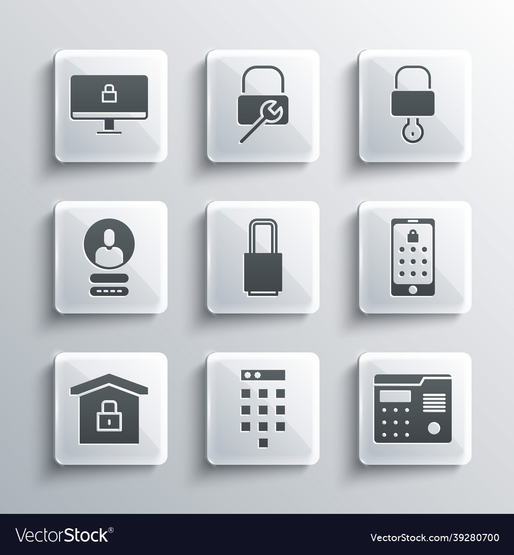 Set Password Protection House Intercom System Vector Image