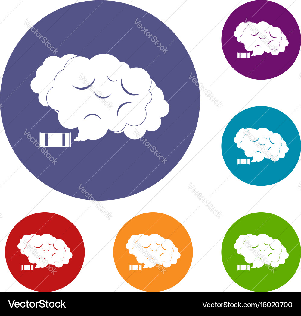 Tear gas icons set Royalty Free Vector Image - VectorStock