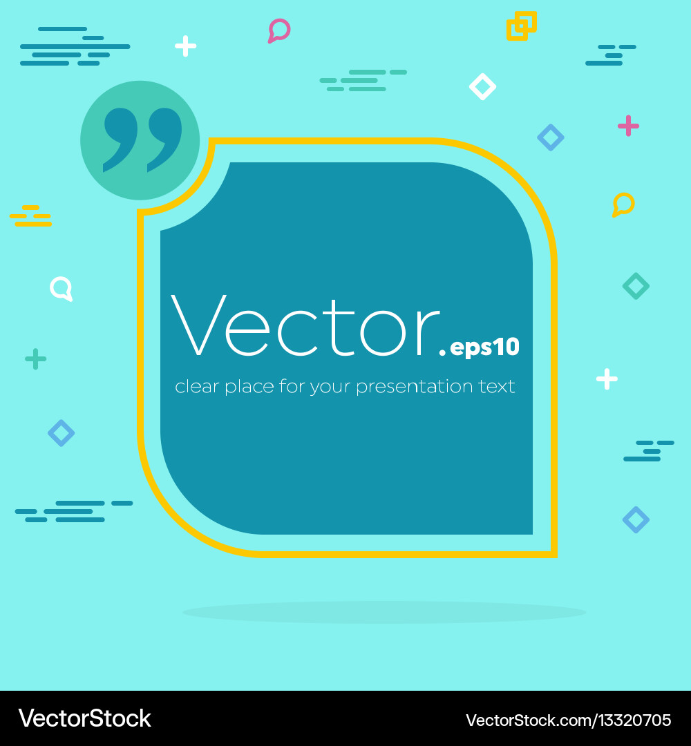 Abstract concept empty speech square quote Vector Image