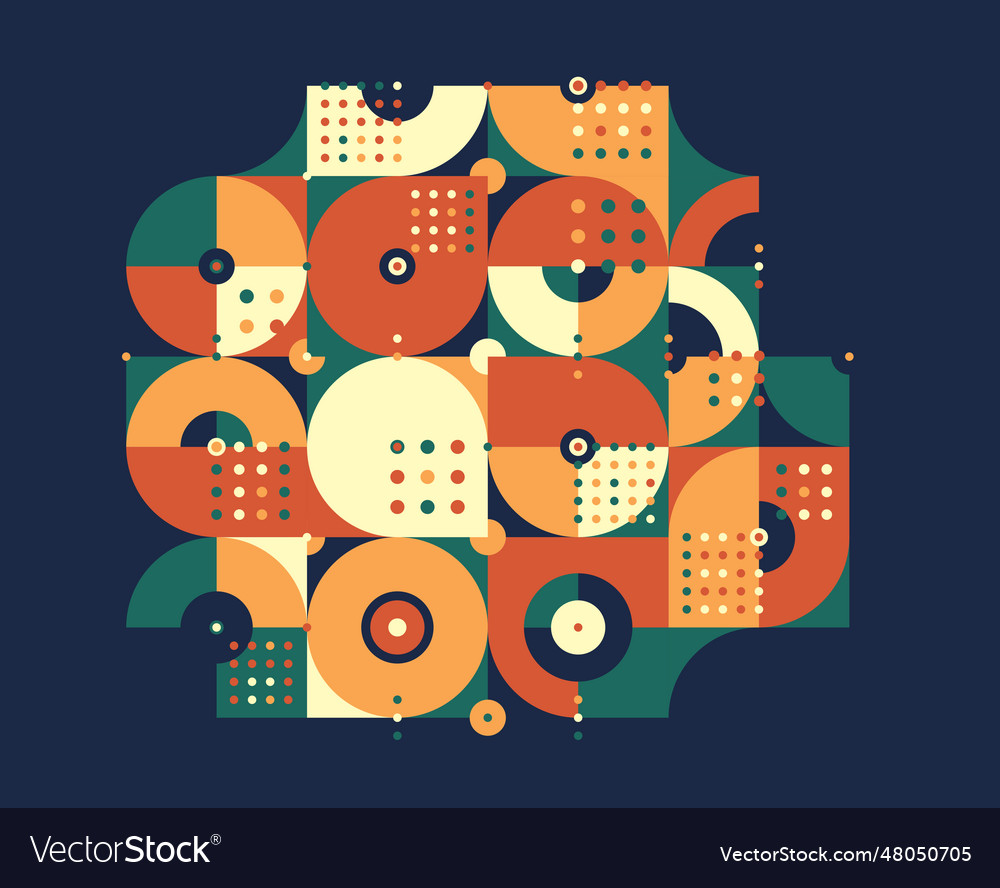 Abstract geometric background over dark modular Vector Image