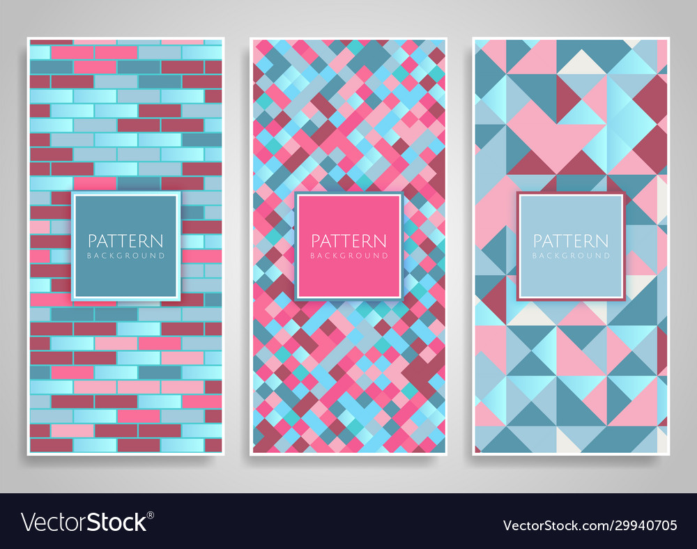 Abstract various colorful header set collection Vector Image