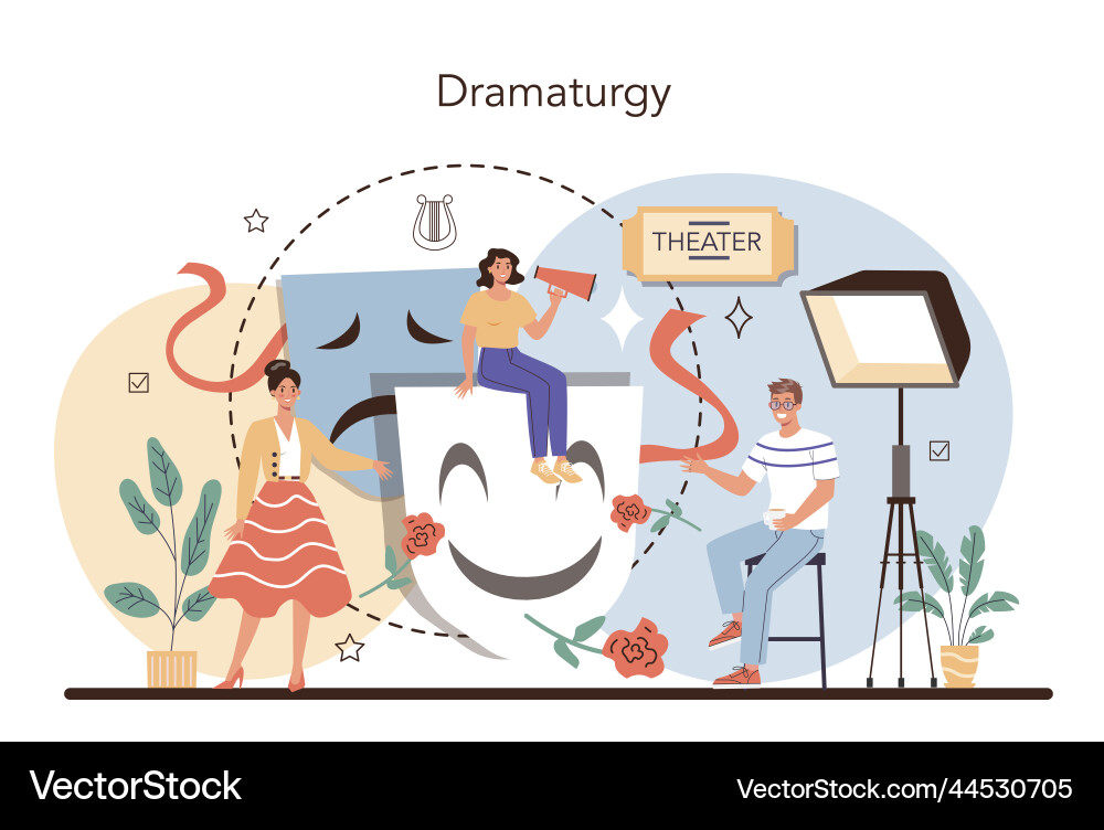 Actor and actress concept theatrical performer Vector Image