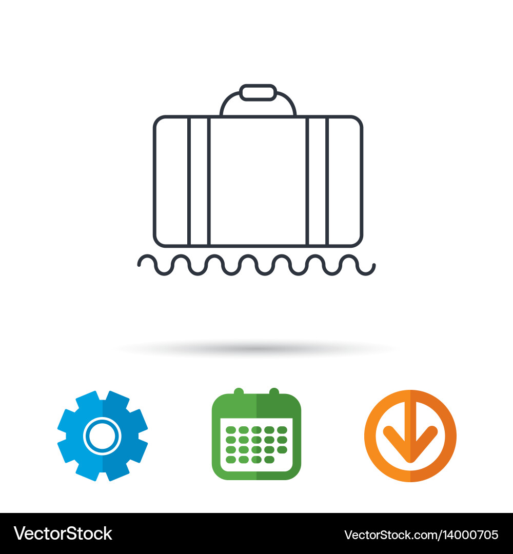 Baggage icon luggage sign Royalty Free Vector Image