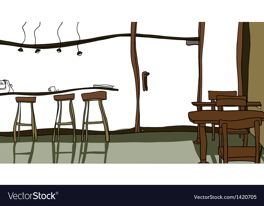 Cafe Interior Background Royalty Free Vector Image