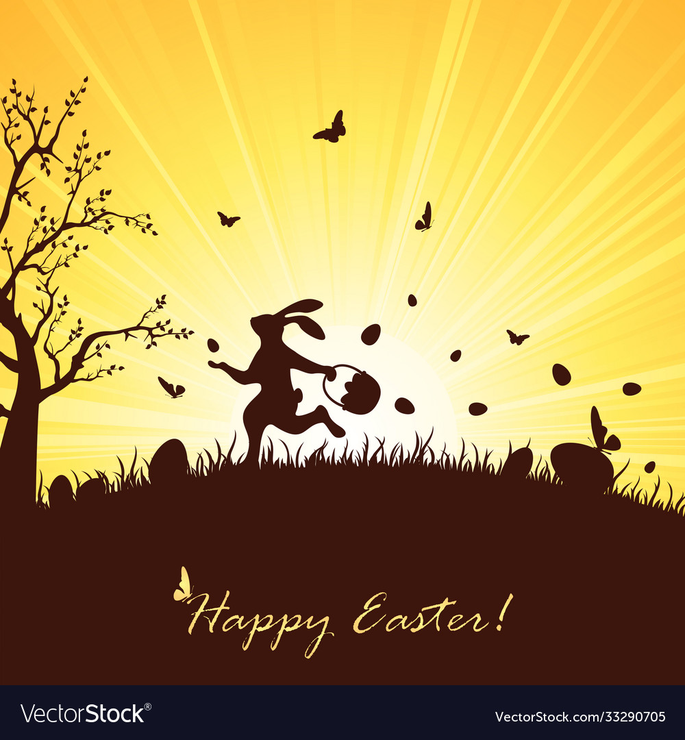 Easter rabbit Royalty Free Vector Image - VectorStock