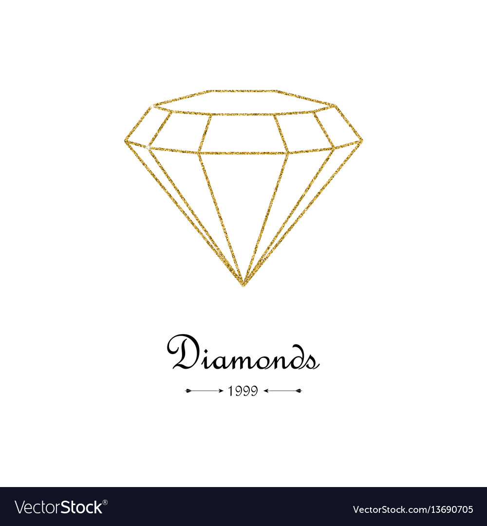 Gemstone gold pattern Royalty Free Vector Image