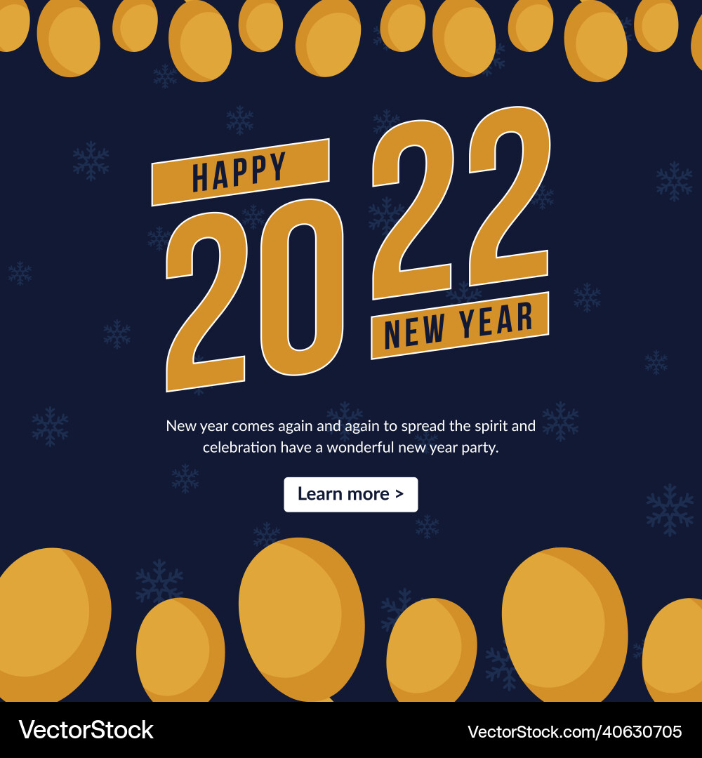 Happy new year banner design Royalty Free Vector Image