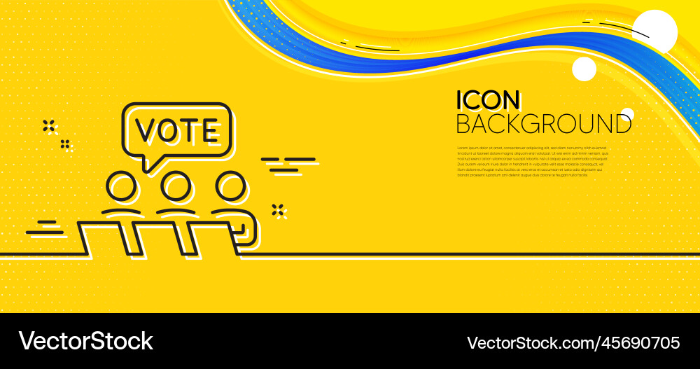 Online voting line icon internet vote sign Vector Image
