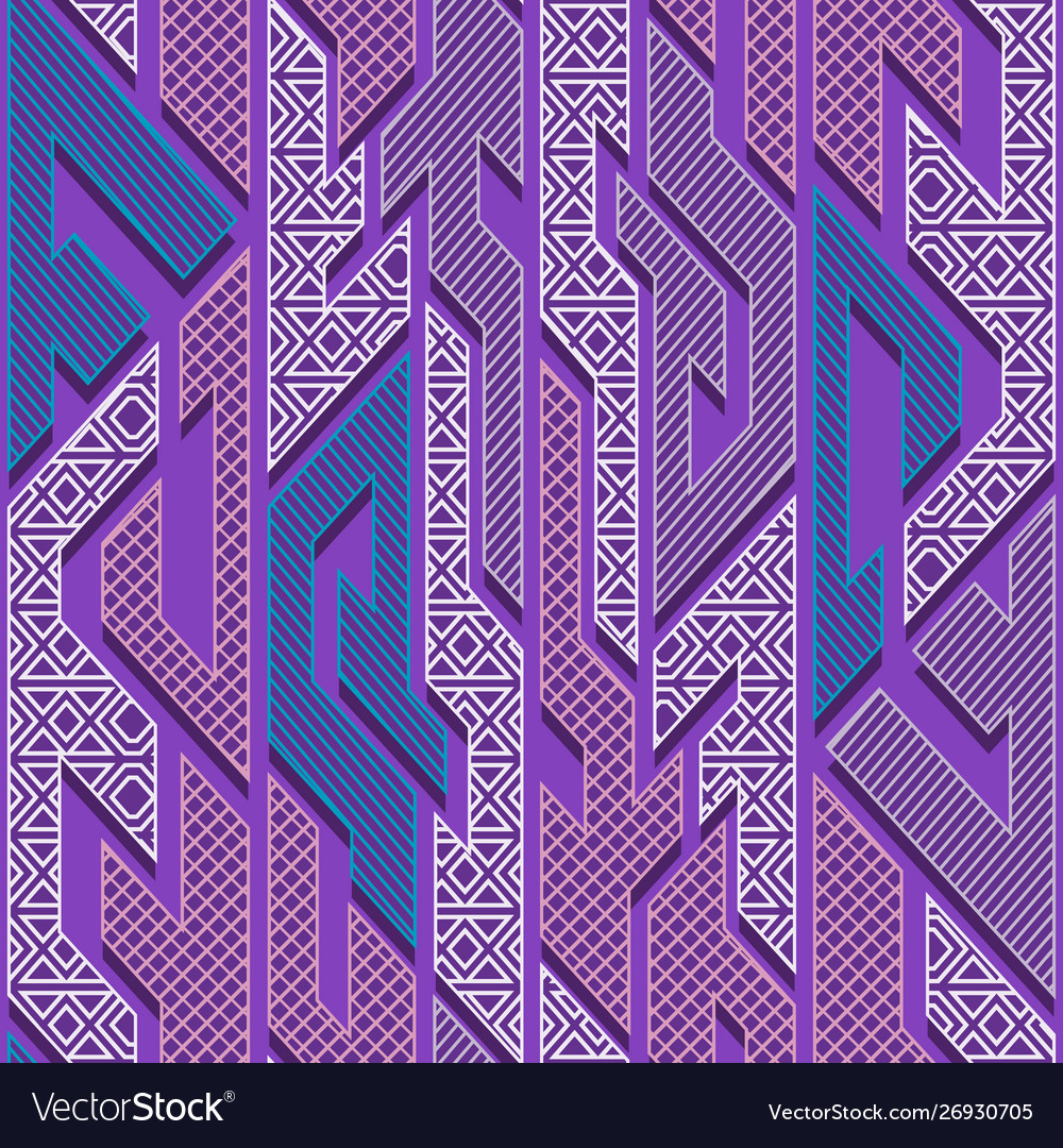 Purple geometric pattern Royalty Free Vector Image