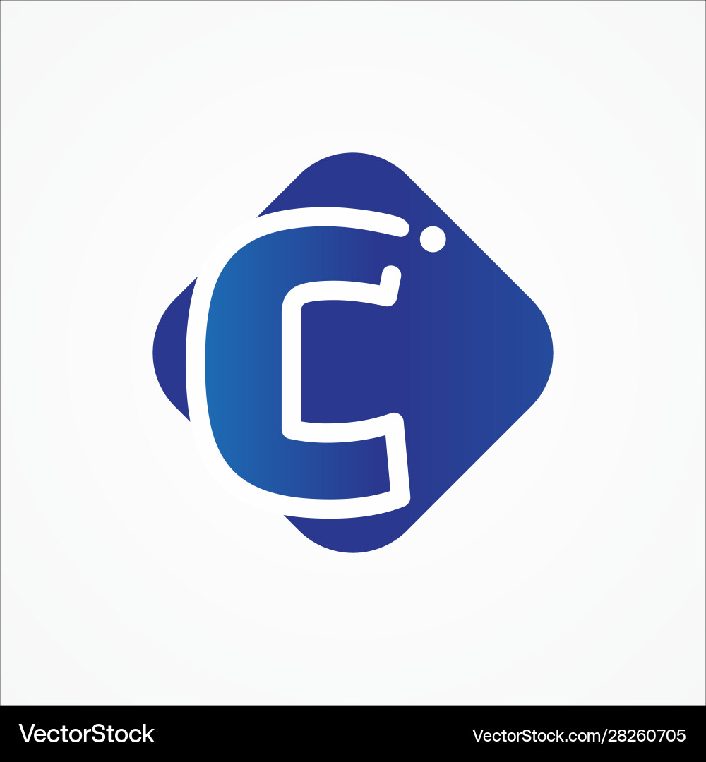 Square symbol letter c design minimalist Vector Image