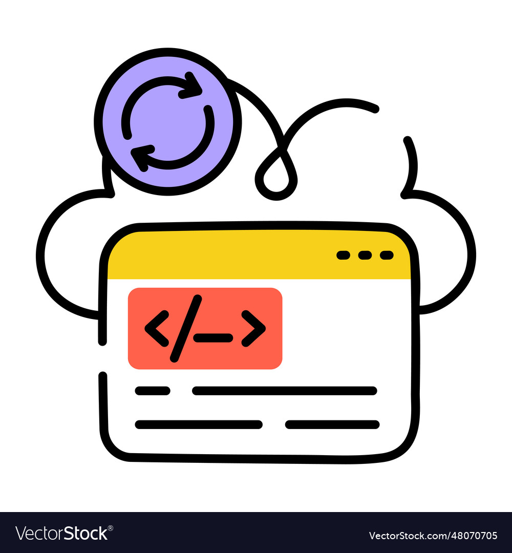 Upgrade code Royalty Free Vector Image - VectorStock