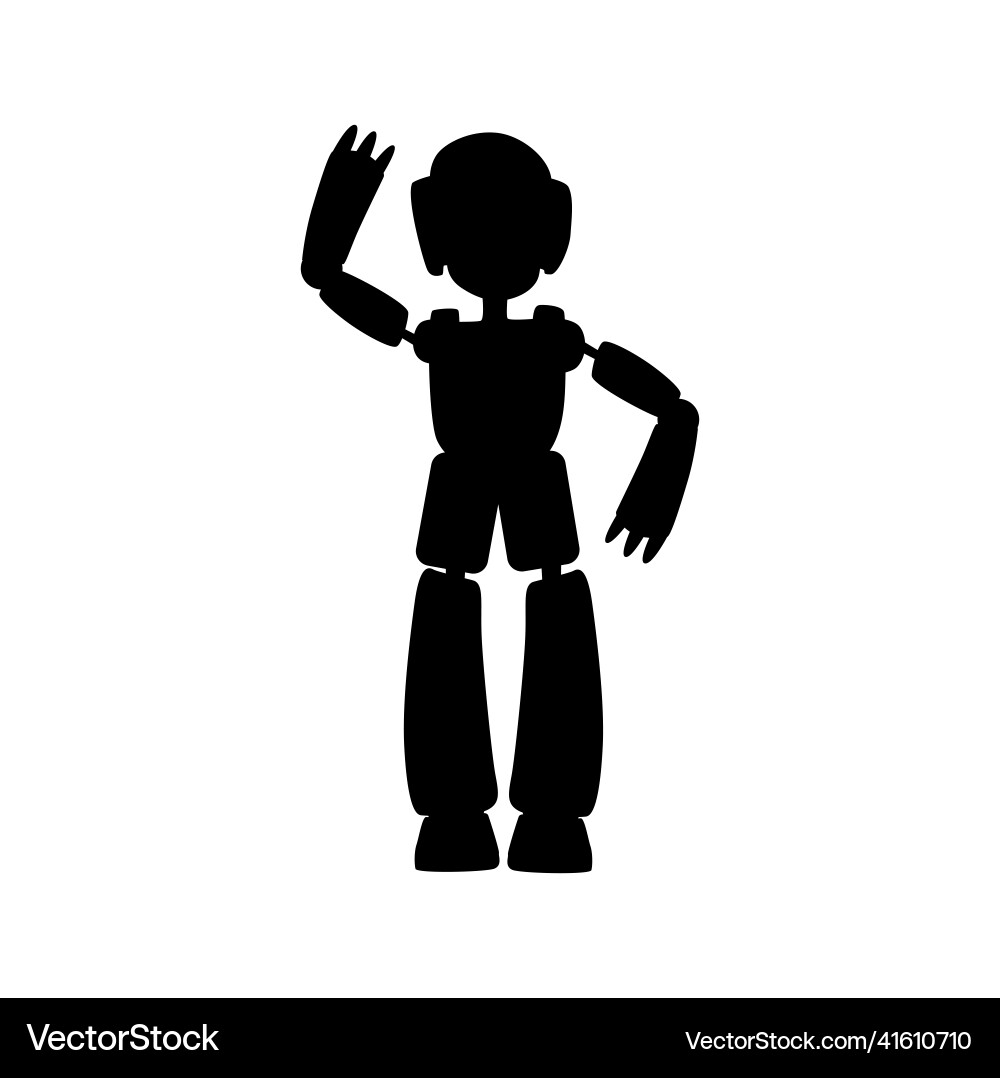 Ai humanoid robot hand up sophisticated machine Vector Image