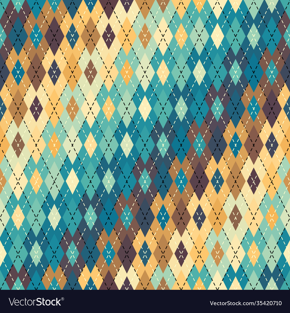 Argyle seamless pattern background Royalty Free Vector Image