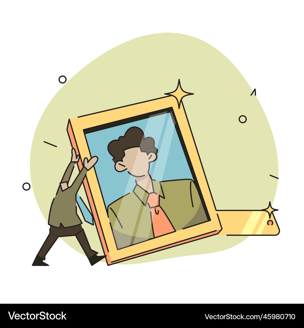 Celebrating excellence a character brings Vector Image