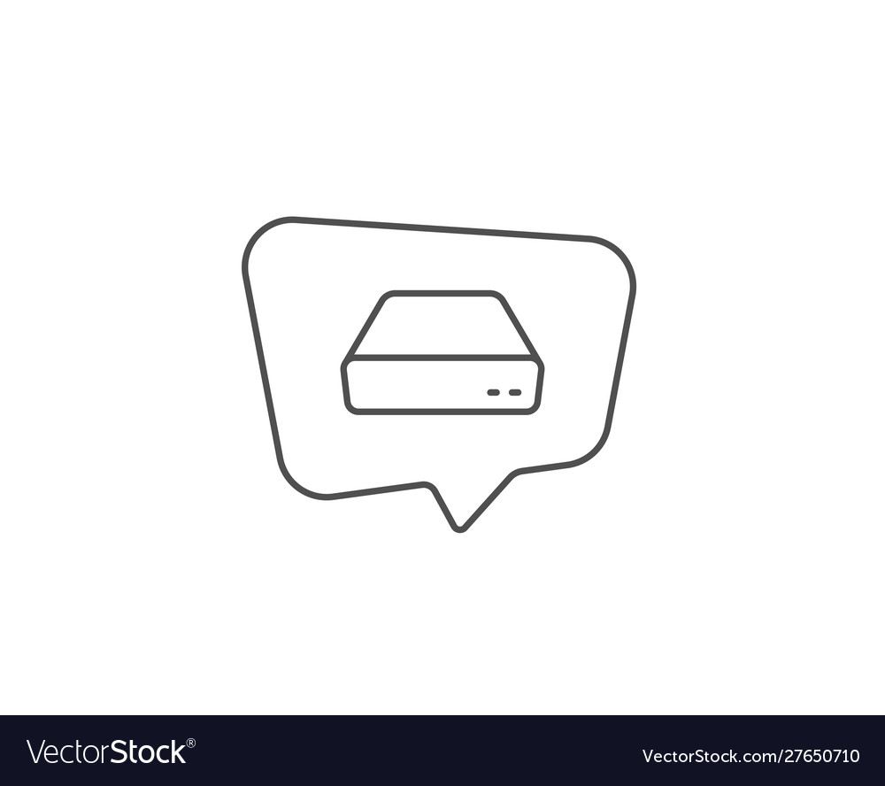 Mini pc line icon small computer device sign Vector Image Mini pc line icon small computer device sign Vector Image
