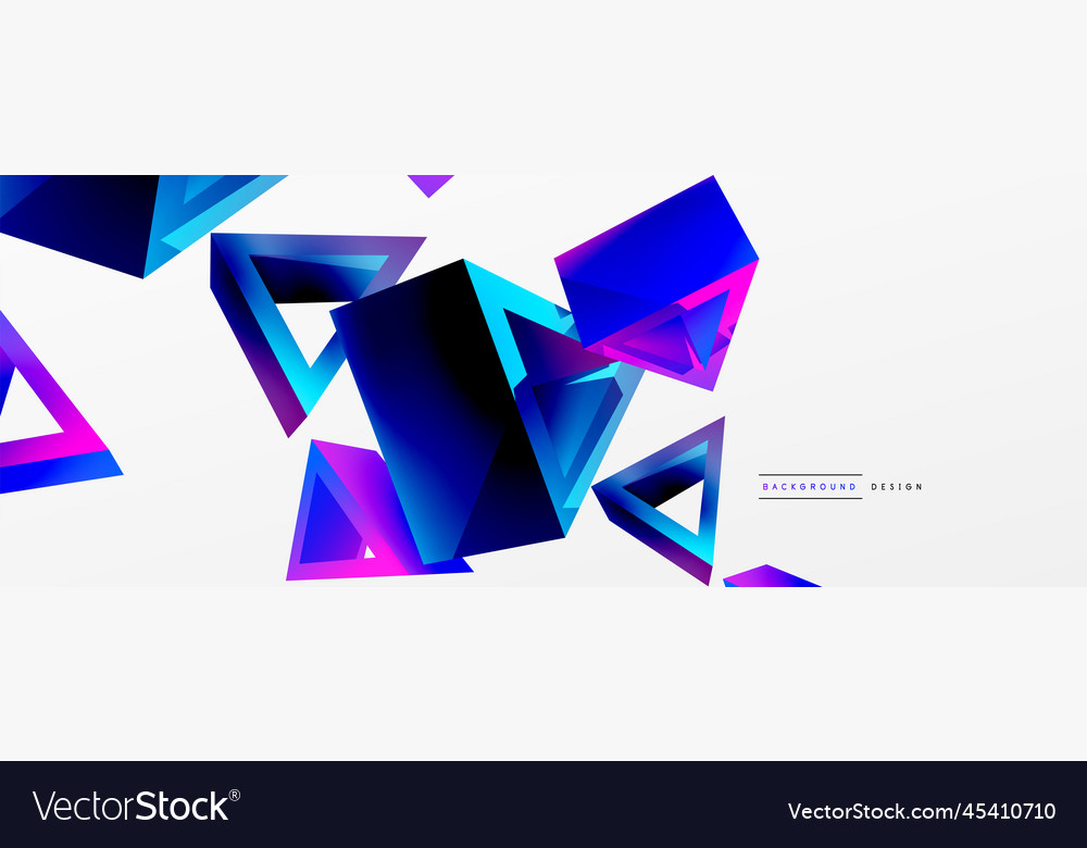 Triangle abstract background 3d basic Royalty Free Vector