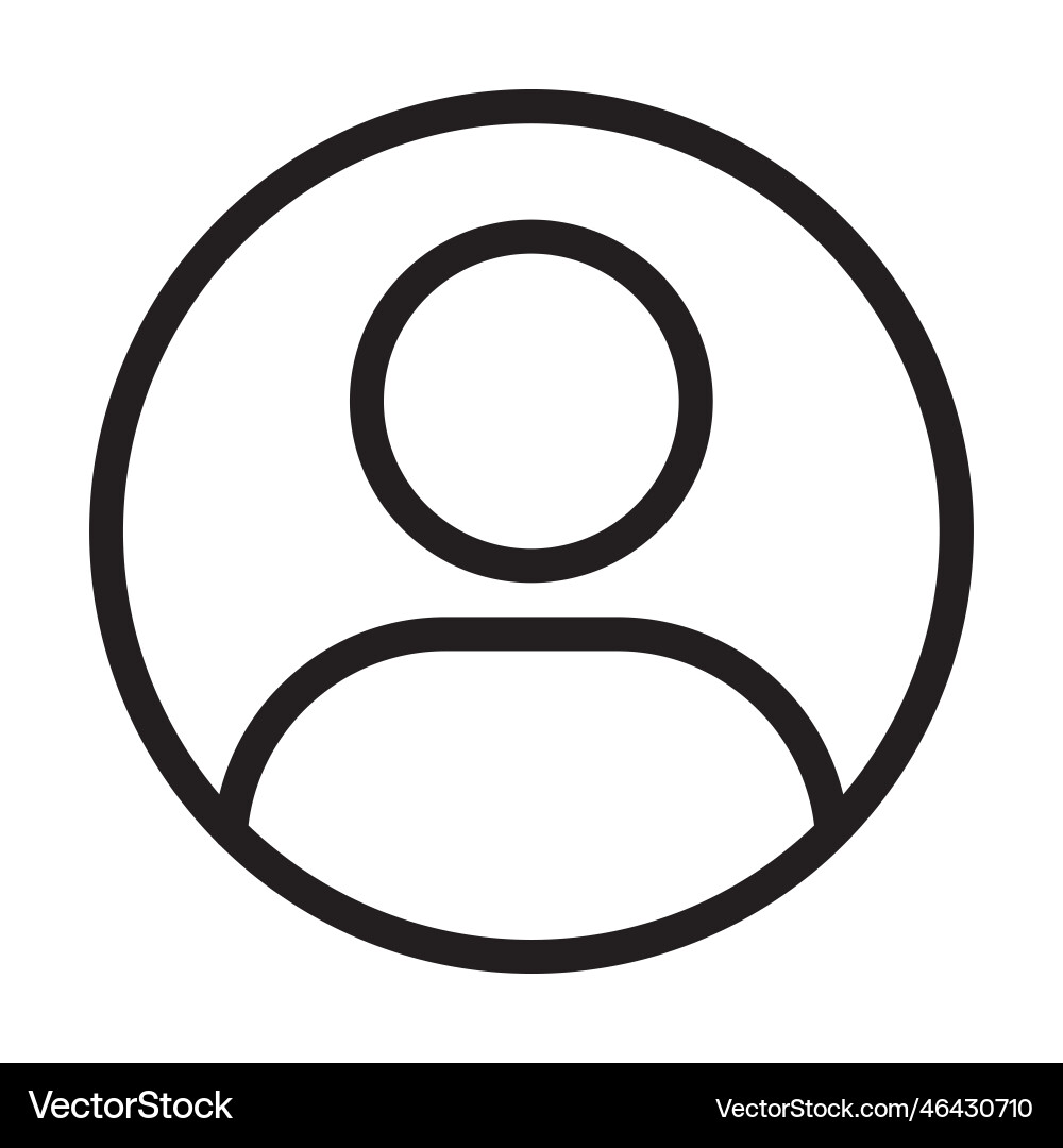 User thick line icon for personal and commercial Vector Image