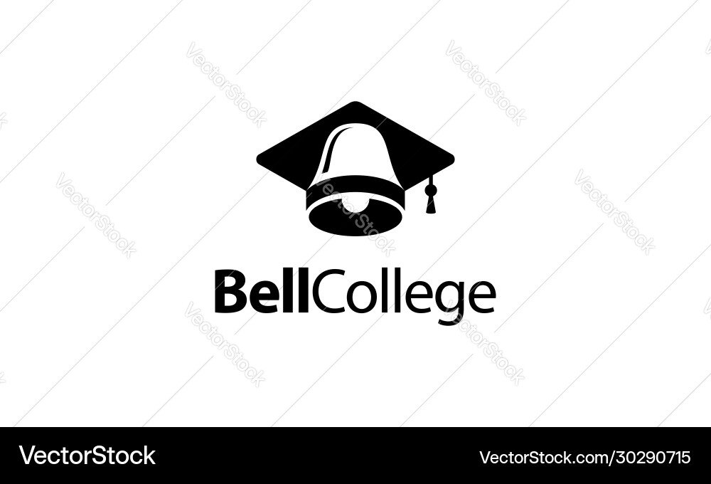 Bell college logo design concept Royalty Free Vector Image