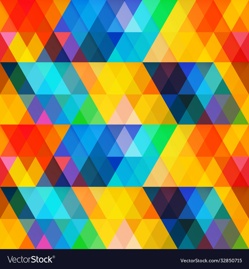 Bright triangle seamless pattern Royalty Free Vector Image