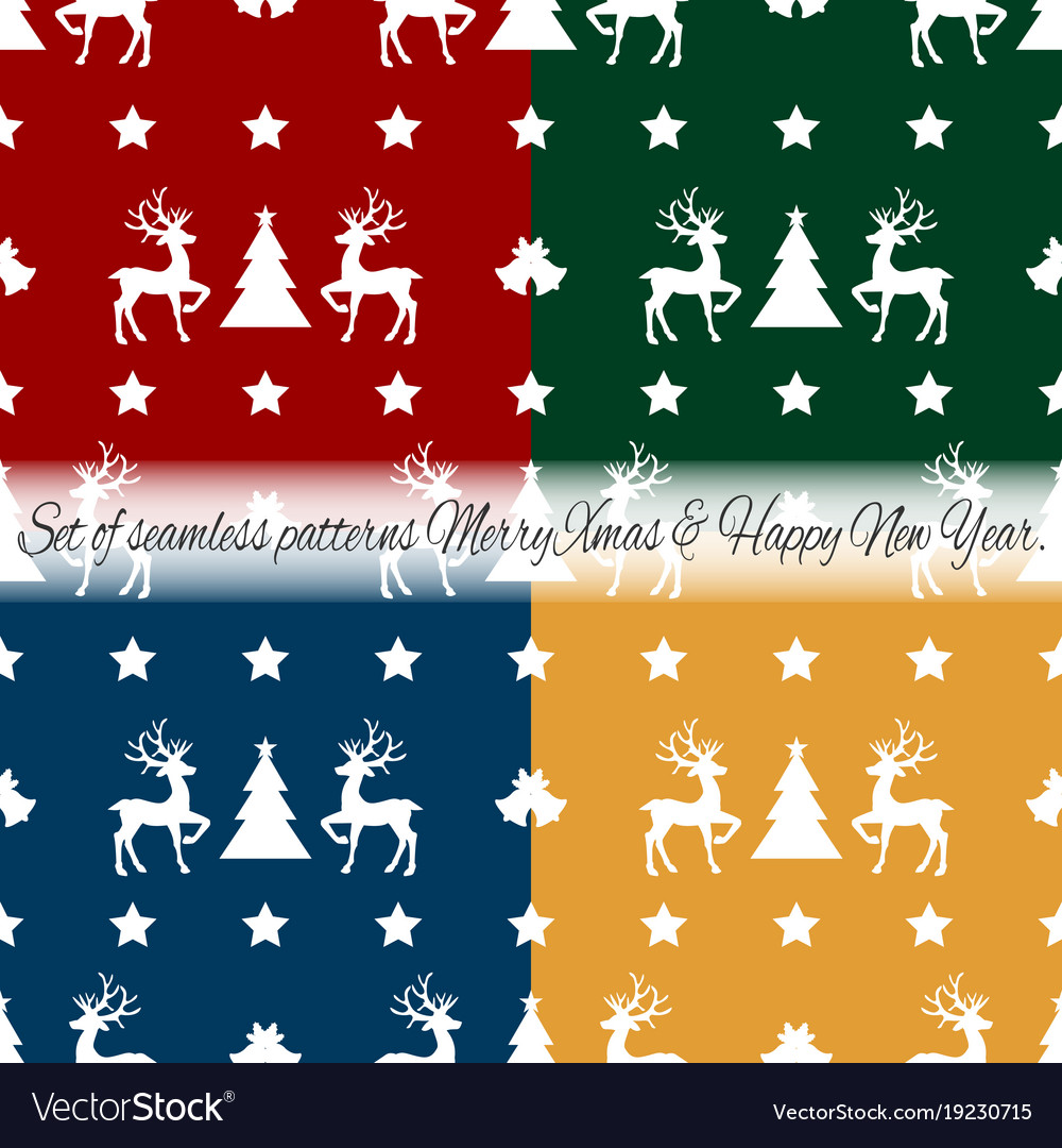 Christmas icons seamless pattern Royalty Free Vector Image