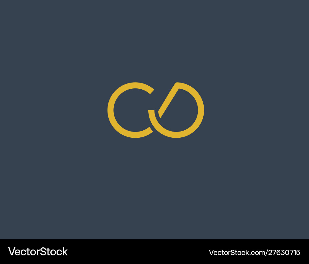 Creative abstract logo icon sign two letters c Vector Image