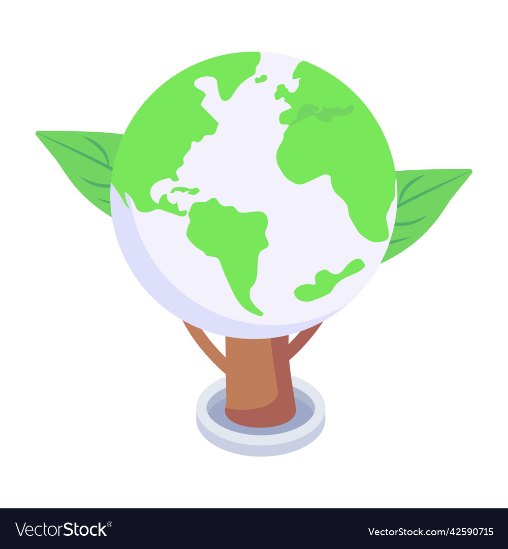 Green earth Royalty Free Vector Image - VectorStock