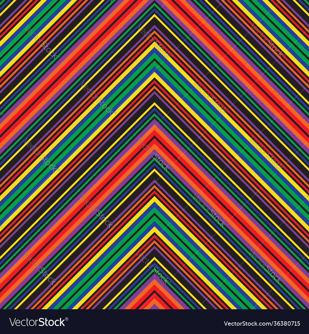 Rainbow chevron diagonal stripes seamless pattern Vector Image