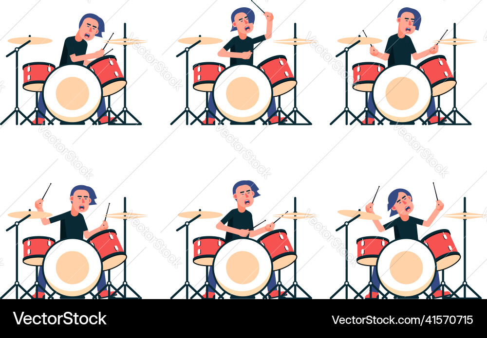 Cartoon Rock Band Instruments