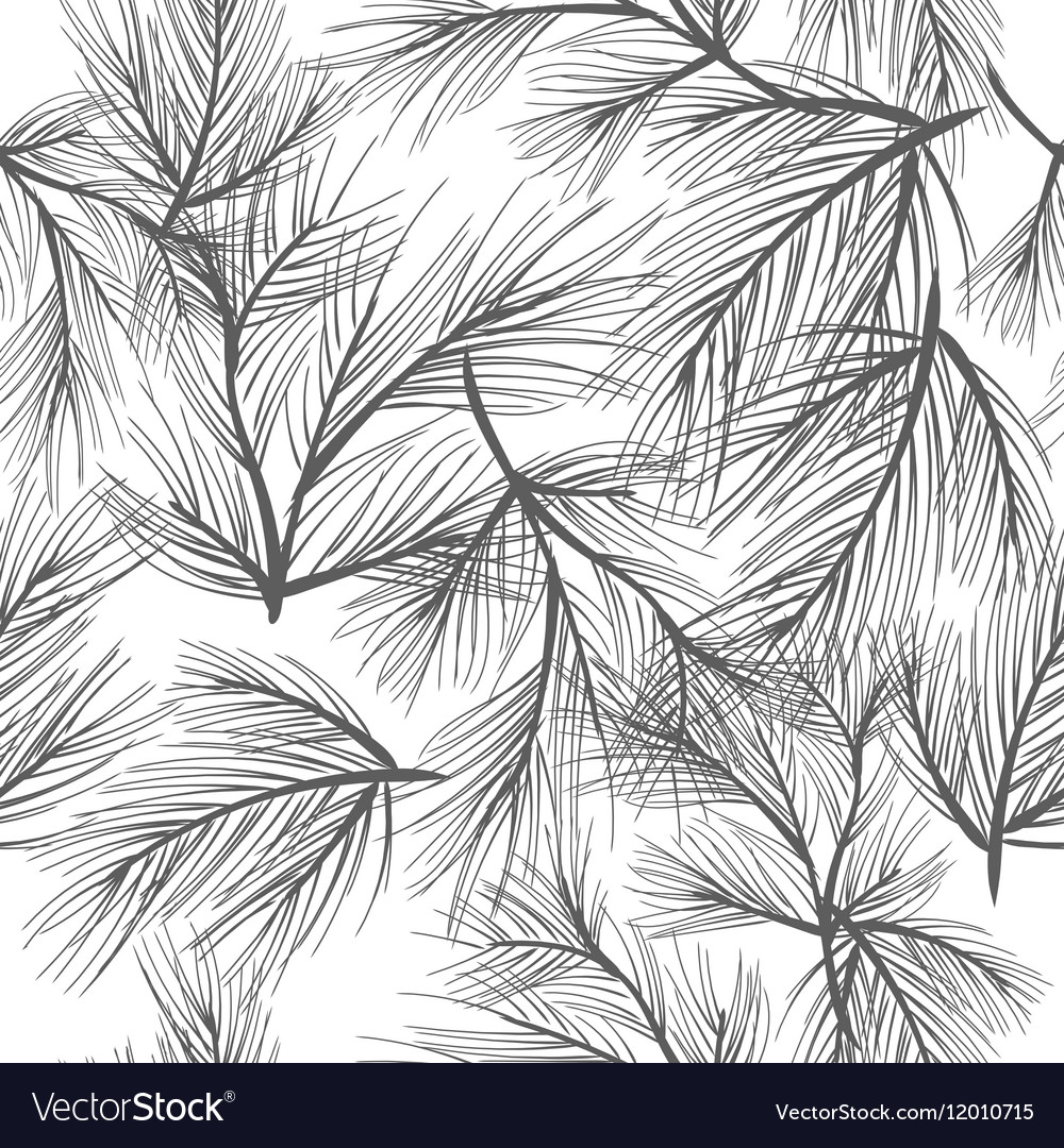 Seamless pine pattern Royalty Free Vector Image