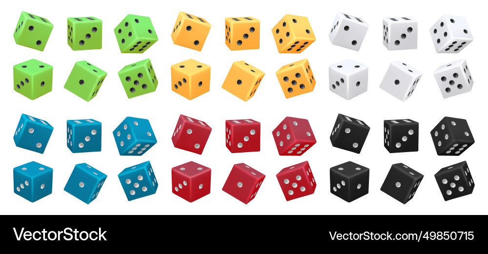 Throwing dice cubes gambling and board games Vector Image