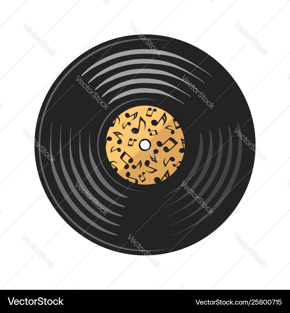 Vinyl disc record on white stock Royalty Free Vector Image