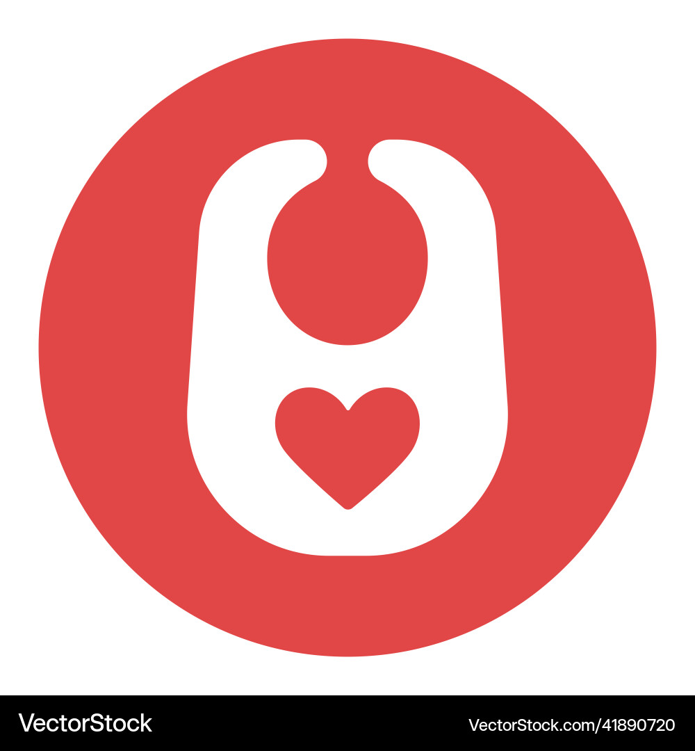 Baby bib isolated flat glyph icon graph symbol Vector Image
