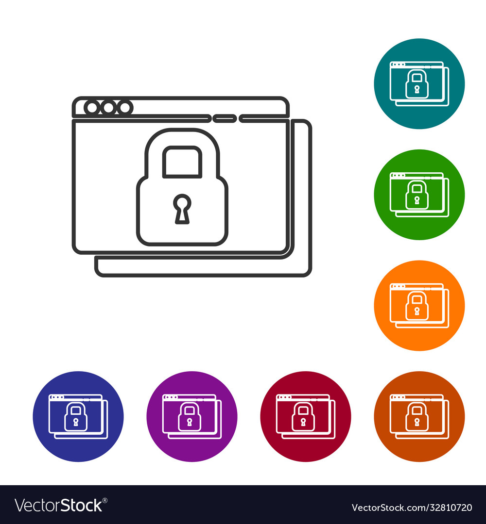 Black line secure your site with https ssl icon Vector Image