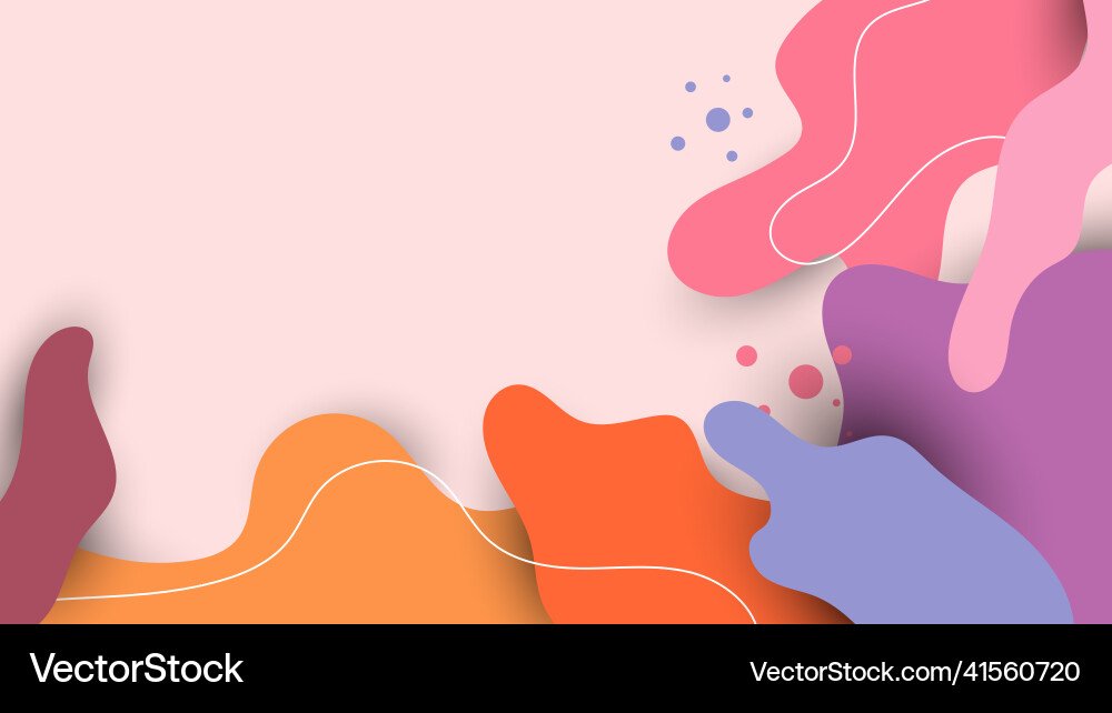 Bloob pink purple orange abstract design Vector Image