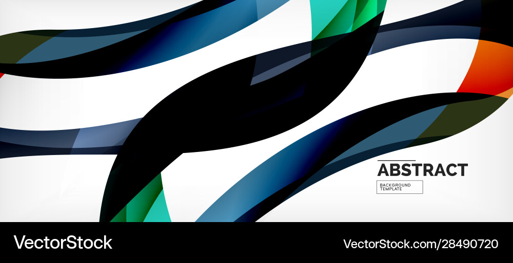 Colorful wave lines abstract background color Vector Image