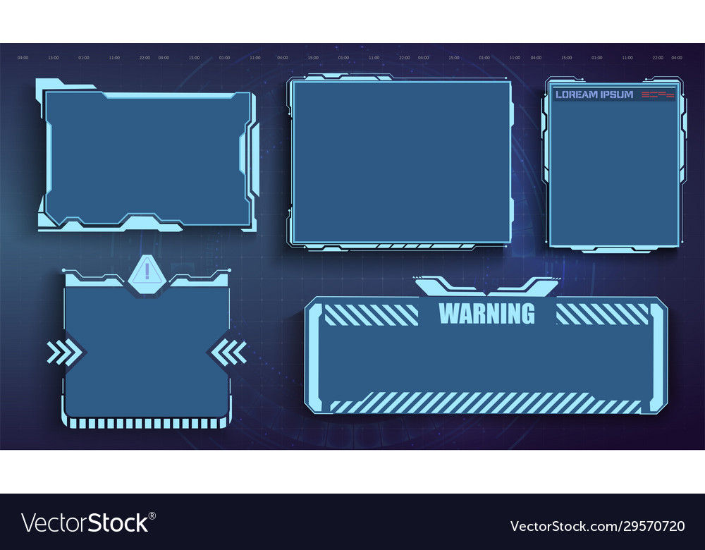 Futuristic user menu interface hud set Royalty Free Vector