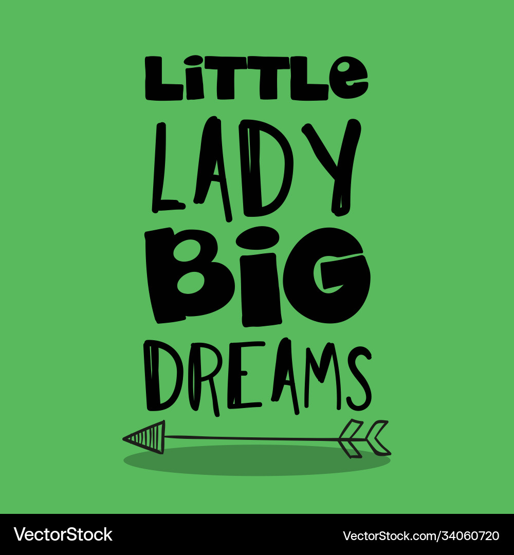 Little lady word big 06 Royalty Free Vector Image