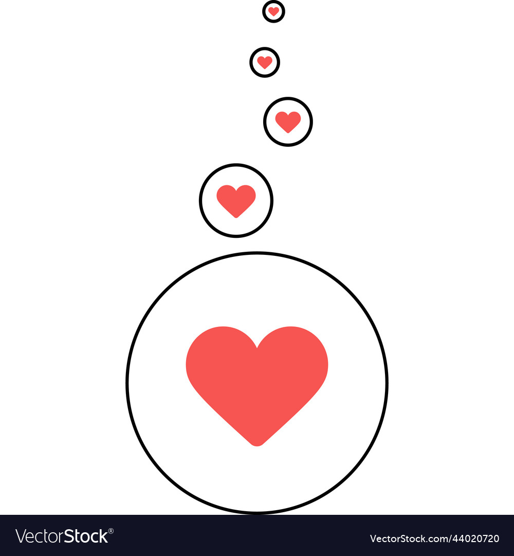 Love like notification heart button Royalty Free Vector Love like notification heart button Royalty Free Vector