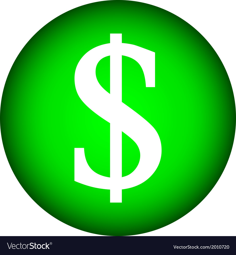 Money button Royalty Free Vector Image - VectorStock