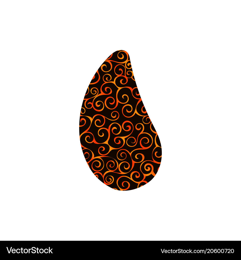 Mussel mollusc spiral pattern color silhouette Vector Image