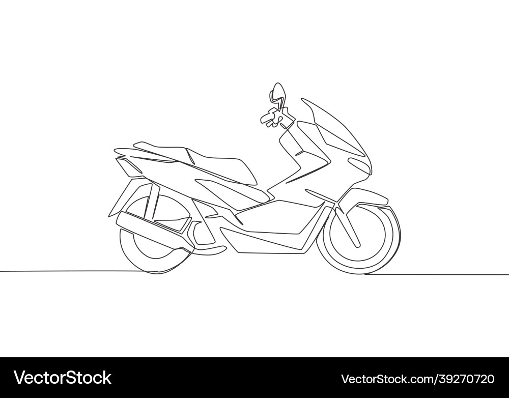 One continuous line drawing of modern luxury Vector Image